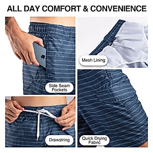 Kanu Surf Men's Flex Swim Trunks (Regular & Extended Sizes), Line Up Navy, Small