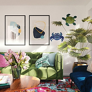 amikdis Sea Turtle Wall Decor Blue Turtle Hanging Wall Art Décor Sculpture Statues Ocean Decorations For Home Office Garden Patio Fence Bathroom Indoor Outdoor Beach Nautical Theme