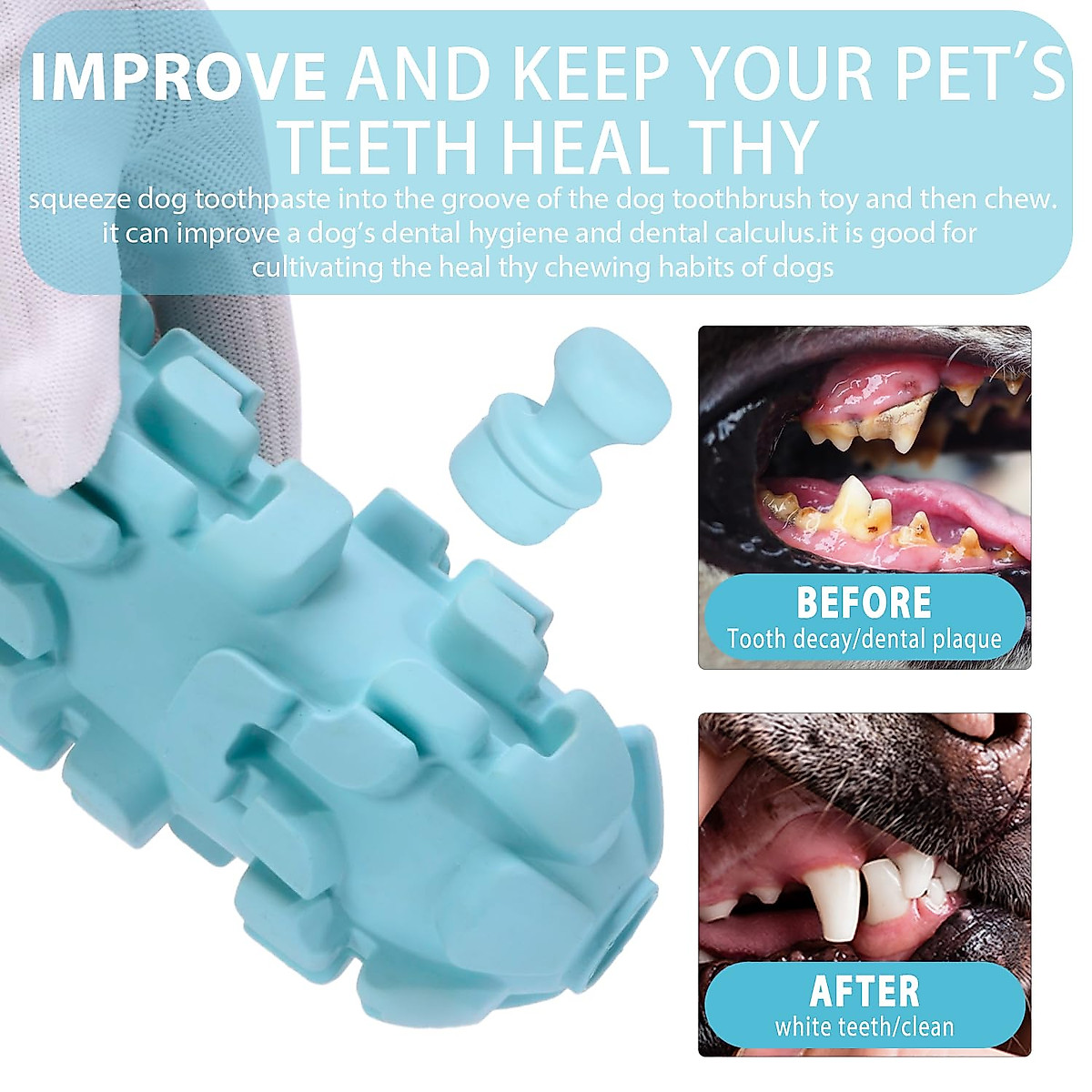 Jomilly Ice Lolly Dog Toys for Aggressive Chewer, Tough Dog Chew Toys for Medium Large Dogs, Water&Milk Freezable Rubber Dog Toy, Treat Dispensing Toys, Nearly Indestructible (Large)