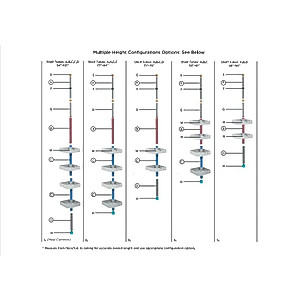 Bath Bliss 4 Tier Tensions Corner Shower Caddy Shelves Adjustable 48“-101” Bathroom Organizer Bathtub and Shower Stall Holds Large Bottles Soap Shampoo Washcloths Matte Black