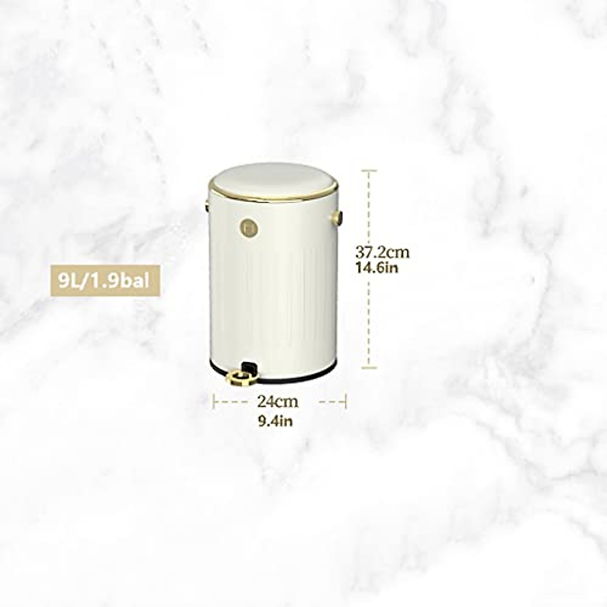 WENMENG2021 Trash and Recycling Bin Kitchen Trash Can Foot-Operated Trash Can with Lid Silent Trash Can Gift Box Trash Can Multi-Color Optional Trash Can with Lid (Color : A)