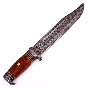 Hunt For Life Bayou Dweller Damascus Steel Sporting Hunting Knife