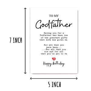 To My Godfather - Godfather Birthday Card - Godfather Is The Greatest Gifts In My Life - Birthday Card For Godfather - Gift For Godfather Card
