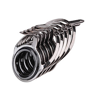 VGEBY 75 Pcs Fishing Rod , Stainless Steel Ceramic Fishing Rod Guides Tip Rings Fishing Rods and Accessories Fishing Rod Guides