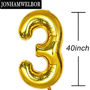 30 Balloon Numbers Gold Big Giant Jumbo Number 30 Foil Mylar Balloons for 30th Birthday Party Supplies 30 Anniversary Events Decorations