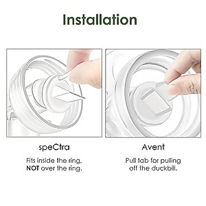 Maymom 2nd Generation Pump Valves with Pull Tab for Spectra S1, S2 and 9 Pumps and Compatible with Avent Comfort Electric Breast Pump; (4 pc)