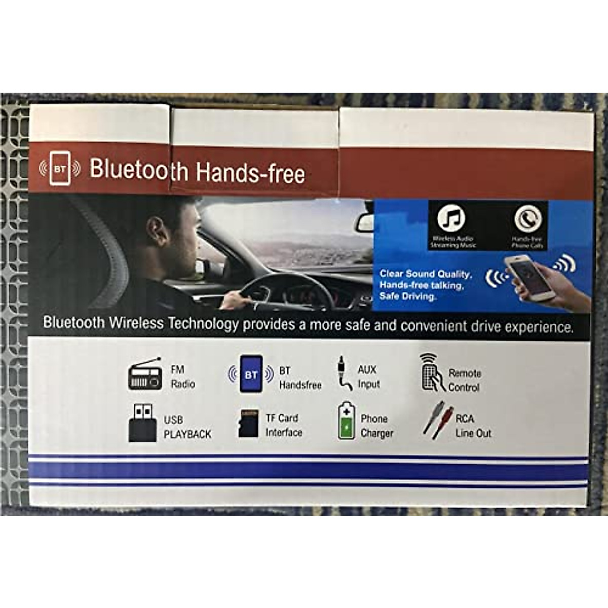 Car Radio Bluetooth Single DIN Car Stereo Audio, MP3 Player Car Stereo 1 DIN with Bluetooth Handsfree/ FM/ Dual USB/ TF/ AUX/ EQ/ Quick Charge, with Wireless Remote Control