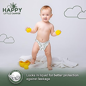 Happy Little Camper Natural Flushable Wipes - Hypoallergenic Wet Wipes with Aloe Vera, Chamomile and Pomegranate Extract - Unscented Baby Wipes Safe for Sensitive Skin - 150 Count
