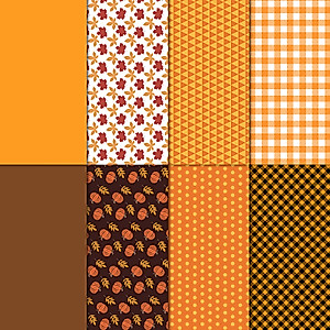 90 Sheet Fall Themed Tissue Paper Autumn Pumpkin Maple Leaves Wrapping Paper Thanksgiving Tissue Paper Assorted Colors Paper for DIY Harvest Birthday Wedding Party Crafts (8 Designs)