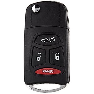 ECCPP Replacement fit for 4 Buttons Uncut Keyless Entry Remote Control Car Key Fob Shell Case 08-12 Cruiser for Jeep for Patriot for Dodge for Caliber Series 5183349c (Pack of 1)