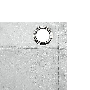 AMPHIWELL Velvet Curtains 102 Inches Long, Thermal Insulated Grommet Curtains for Bedroom, Room Darkening Curtains for Living Room, 2 Panels 52" W x 102" L, Gray