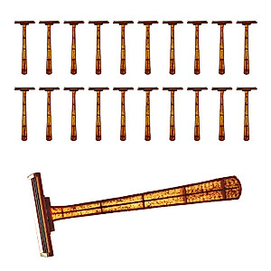 100 Twin Blade Disposable Razors Made of 35% Wheat Straw Fiber in Bulk - Professional or Home Use