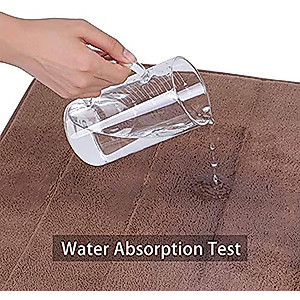 NA Memory Foam Bath mat Non-Slip Absorbent Velvet Bathroom Carpet 40 60cm Red