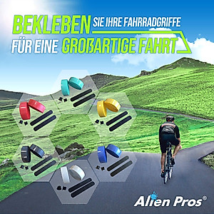 ALIEN PROS Bike Handlebar Tape EVA (Set of 2) Black - Enhance Your Bike Grip with These Bicycle Handle bar Tape - Wrap Your Bike for an Awesome Comfortable Ride (Set of 2, Black)