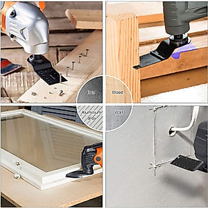 20 PCS Oscillating Saw Blades,Metal Wood Oscillating Multitool Quick Release Saw Blades Compatible with Dewalt Porter Cable Black & Decker Bosch Craftsman Ridgid Ryobi Makita Milwaukee Rockwell