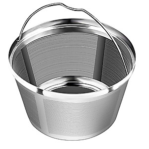 8-12 Cup Reusable Basket Permanent Coffee Filter, Perfect Fit 8-12 Cup Mr Coffee, Black & Decker, BUNN, Cuisinart and Hamilton Beach Basket-Style Coffee Maker Filters (Mr Coffee Filter 8~12 cup)