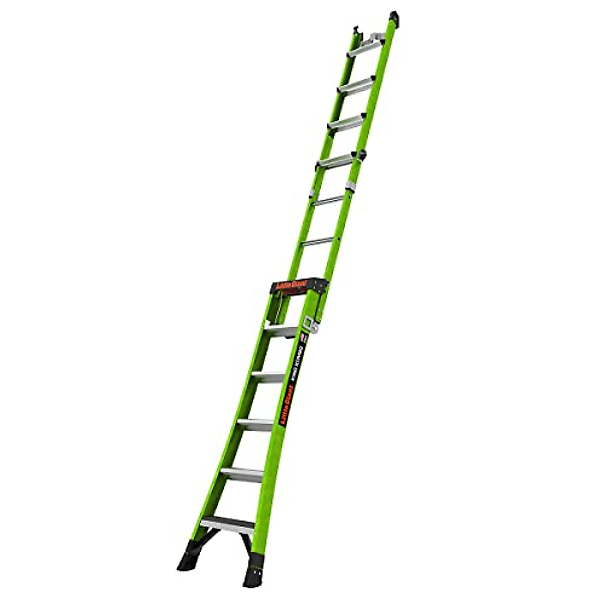 Little Giant Ladders, King Kombo 2.0 XT, Industrial, M6, 6 Ft. A Frame, 10 Ft. Extension, Fiberglass, Type 1AA, 375 lbs Weight Rating, (13936-071), Hi-viz Green