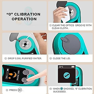Digital Sugar Meter Refractometer, ±0.2% High Accuracy Brix Meter, 0-53% Range, 3s Fast Measurement, 0.1% Resolution, IP65 Waterproof, for Fruit, Juice, Industrial Solution Concentration