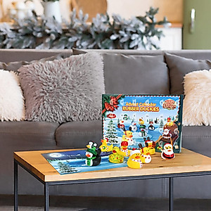 LIHAO Christmas Advent Calendar Rubber Ducks 2023, 24 Days Countdown Advent Calendar for Boys, Girls, Christmas Party Gifts