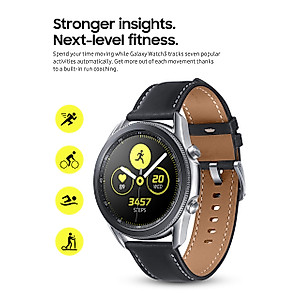 Samsung Galaxy Watch 3 (41mm, GPS, Bluetooth) Smart Watch with Advanced Health monitoring, Fitness Tracking , and Long lasting Battery - Mystic Silver (US Version)- (Renewed)