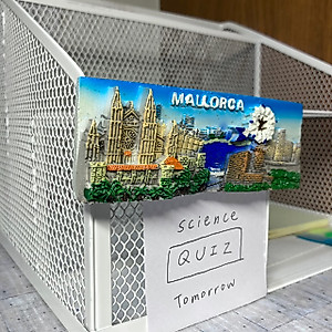 A-ONE Belleville Castle Palma Cathedral Mallorca Spain 3D Poly Refrigerator Sticker Magnet 1PC+Catedral de Córdoba Badge Patch 1PC, Holiday Fridge Magnet, Marine Patch for Clothes Dresses C214+253