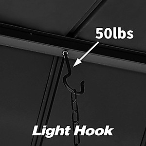 Meetleisure 13' x 15' Wood Gazebo Outdoor Gazebo Spruce Wood Framed Gazebo with Slope-Design Hardtop Roof for Garden, Patio, Lawns, Parties