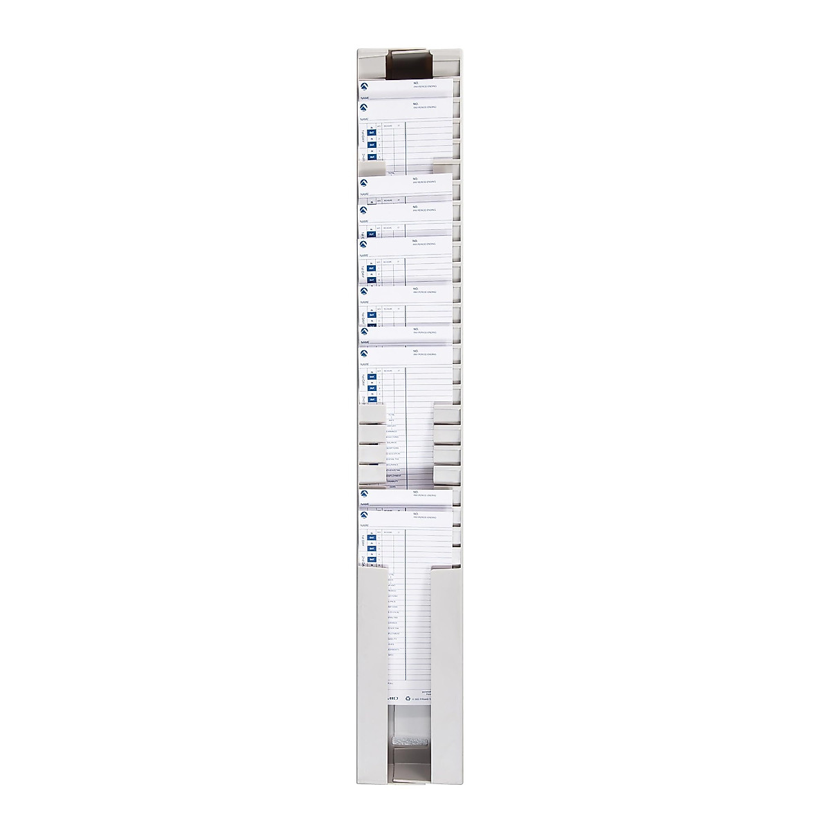 Pyramid Time Systems Pyramid Technologies Time Card Rack, 25 Pockets, Plastic, Light Gray