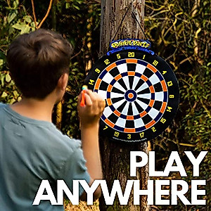 Marky Sparky Doinkit Darts Magnetic Dartboard - XL Rollup Design - Two Sided Baseball Darts - Kid Safe Durable Doinkit Darts - Fun Indoor Wall Game for Boys and Girls