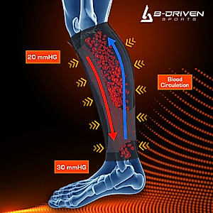 Calf Shin Splint Compression Sleeve Medical Graded 20-30mmHg | Shin Splint Relief, Swelling Reduction, Blood Circulation