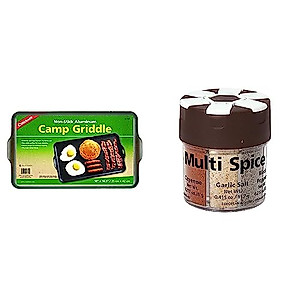 Coghlan's Two Burner Non-Stick Camp Griddle, 16.5 x 10-Inches Black & 9961 Multi-Spice, Multicolor