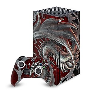 Head Case Designs Officially Licensed Christos Karapanos Talisman Silver Art Mix Vinyl Sticker Gaming Skin Decal Cover Compatible With Xbox Series X Console and Controller Bundle