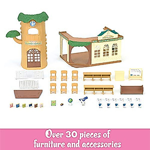 Calico Critters Country Tree School Playset - Collectible Dollhouse Toy - Cultivate Curiosity & Playful Learning, Multi