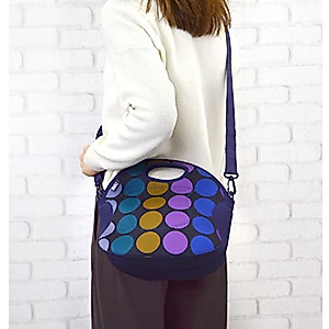 BUILT Spicy Relish Tote Neoprene Lunch Bag with Adjustable Crossbody Strap Black LB12-BLK