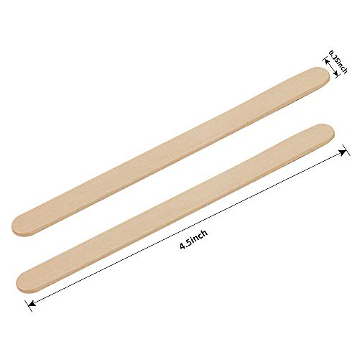 Chuya Wood Craft Sticks Garden Label Wooden Popsicle Ice Cream Sticks for Hand DIY Craft (4.5 inch 200 Pack)