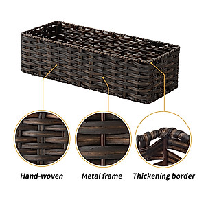 GRANNY SAYS Bundle of 2-Pack Wicker Baskets for Storage & 2-Pack Wicker Storage Baskets for Shelves