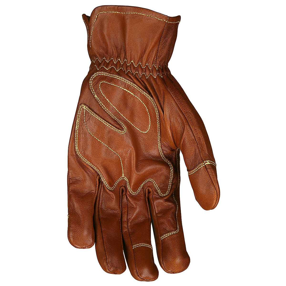 MCR Safety MU3624KXL Mustang Utility Driver Glove, Premium Grain Goat Double Palm, DuPont™ Kevlar® 360 liner, Wing Thumb, Sewn with Kevlar®, Hand Protection, 1 pair, Size X-Large, Brown