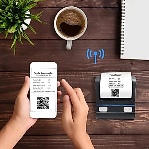 GZGYNADAST 80mm Bluetooth Portable Thermal Receipt Printer,only Compatible with Android/Windows, Can't Support iOS/ipad/MAC,3 inch Ticket Wireless Android Bill Invoice Printer for Small Business
