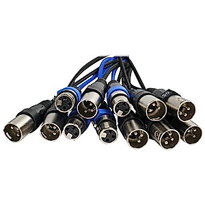 Rockville SX1225 12 Channel 25 Foot XLR Snake Cable, 100% OFC, Double Shielded