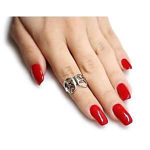 CloseoutWarehouse 925 Sterling Silver Comedy Tragedy Theatre Mask Ring Size 10