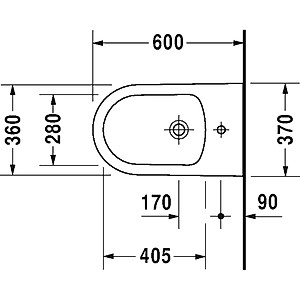 Duravit 2289100000 Duravit 2289100000 ME By Starck Floor Mounted Ceramic Bidet - Less Faucet