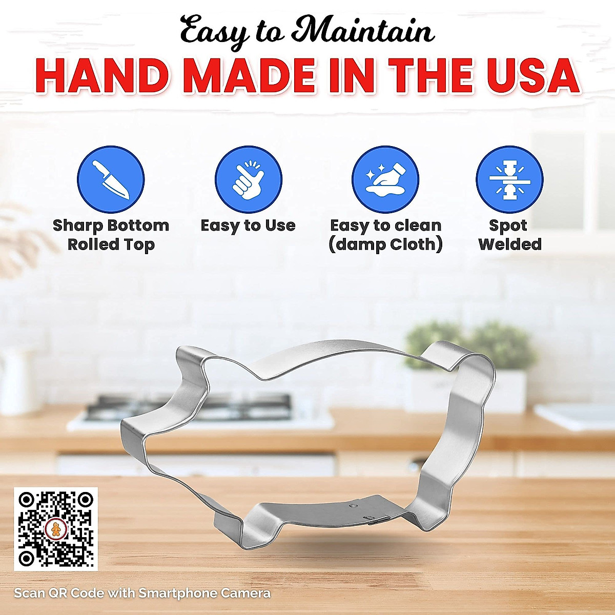 Foose Marranitos Pig Cookie Cutter 5 Inch –Tin Plated Steel Cookie Cutters – Marranitos Pig Cookie Mold