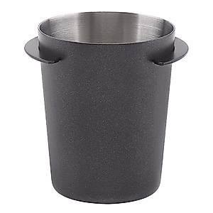 1 Piece Coffee Dosing Cup Coffee Powder Dosing Cup Coffee Sniffing Mug Stainless Steel Coffee Dosing Cup Coffee Machine Coffee Powder Feeder Part(Black, 51mm)