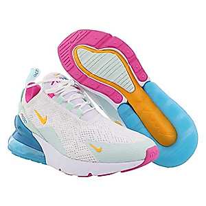 Nike AIR MAX 270 White/Pink/Blue CJ0568 100 Women's Size 6.5 KC