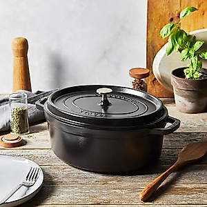 Staub Oval Dutch Oven 8.5-Quart Matte Black