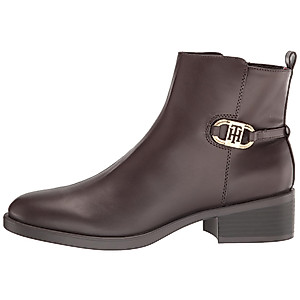 Tommy Hilfiger Women's IMIERA Ankle Boot, Brown, 8