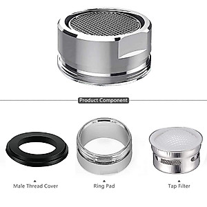 4Pcs Faucet Aerator 4 Pack Kitchen Sink Aerator Replacement Parts With Brass Housing 15/16 Inch Male Thread Aeratorwith gasket for kitchen and bathroom