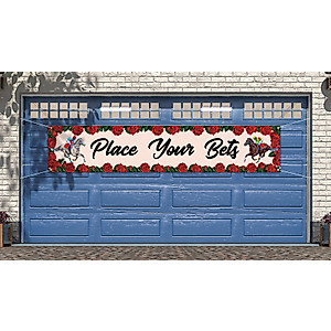 Place Your Bets Outdoor Banner Churchill Downs Kentucky Derby Party Horse Racing Large Fence Banner Front Yard Garden Decoration Sign