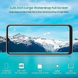 Blackview Unlocked Phones, A55 Pro, 4G Dual Sim Unlocked Cell Phones Android 11, 7GB+64GB/ 256GB Expandable, 6.528" HD Unlocked Smartphone, 4780mAh Battery, Face ID/Fingerprint Unlock T-Mobile Phone