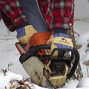 Men's Heavy Duty Leather Winter Work Gloves with Thinsulate Insulation (Wells Lamont 5127XL), Palomino with Black Back, X-Large