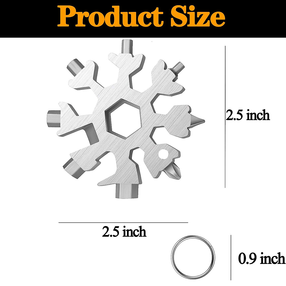 Bottle Opener Flat Phillips Screwdriver Kit/Wrench Keychain Gadgets Outdoor (Silver)